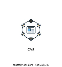 Cms Concept 2 Colored Line Icon Stock Vector (Royalty Free) 1365338783 ...