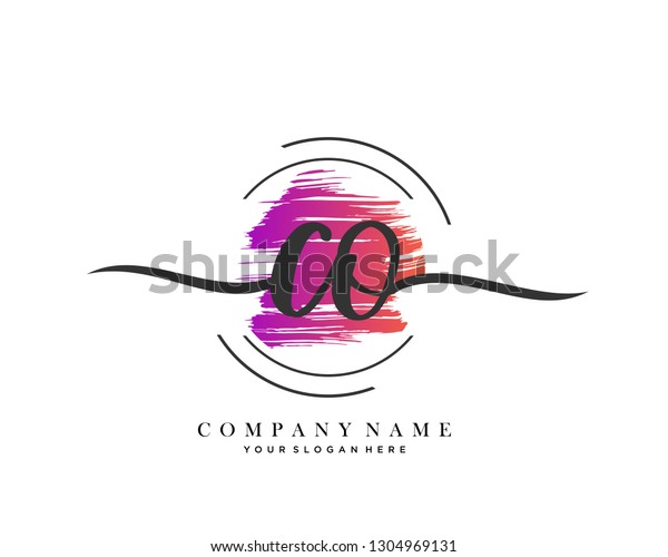 Co Handwriting Initial Logo Vector Stock Vector (Royalty Free ...