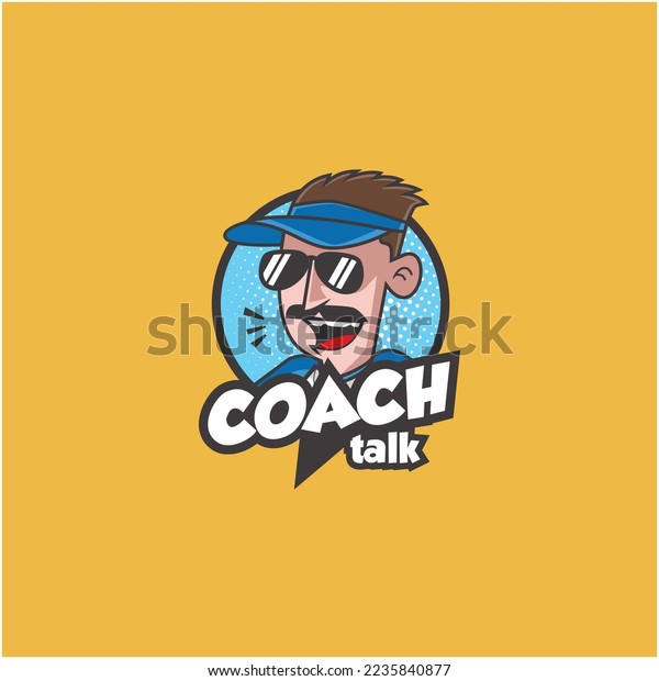 Coach Talk Logo Design Vector Stock Vector (Royalty Free) 2235840877 ...