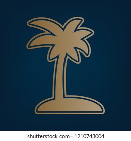 Coconut Palm Tree Sign Vector Sand Stock Vector (Royalty Free ...
