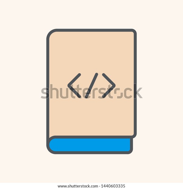 Code Book Logo Design Template Programmer Stock Vector (Royalty Free ...