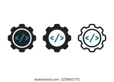 Code Gear Icon Custom Coding Illustration Stock Vector (Royalty Free) 2278431771 | Shutterstock