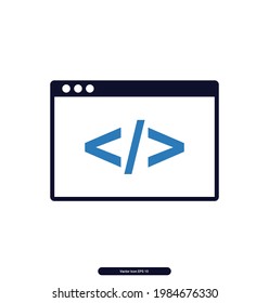Programming Code Product Development Icon On Stock Illustration ...