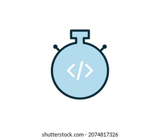 Code Premium Line Icon Simple High Stock Vector (Royalty Free ...