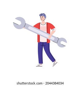 Code Testing Digital Technology Metaphor Man Stock Vector (Royalty Free ...