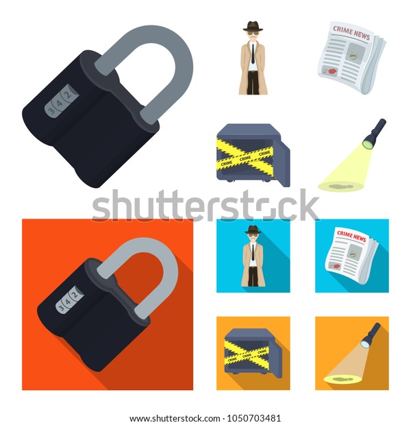 Coded Lock Appearance Detective Newspaper Criminal Stock Vector ...