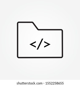Coding Development Folder Icon Design Vector Stock Vector (Royalty Free ...