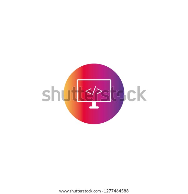 Coding Icon Silhouette Vector Illustration Stock Vector (Royalty Free ...