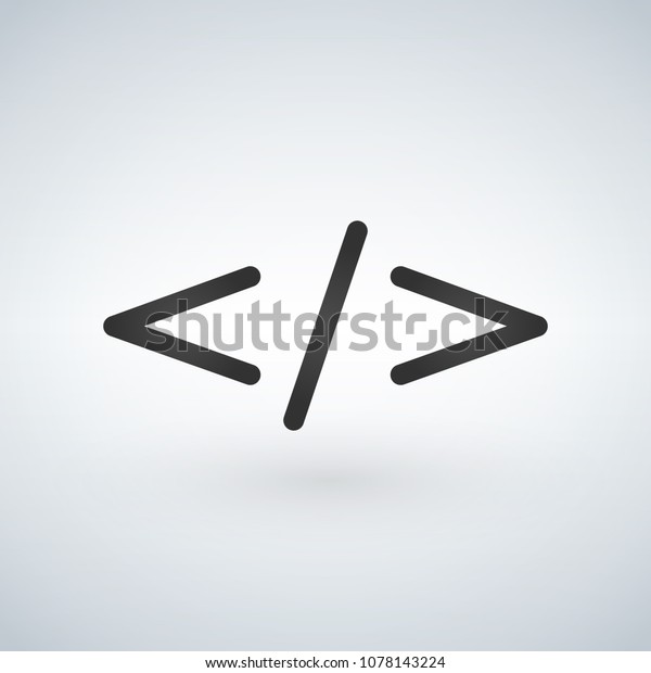 Coding Icon Symbol Coding Software Web Stock Vector (Royalty Free ...