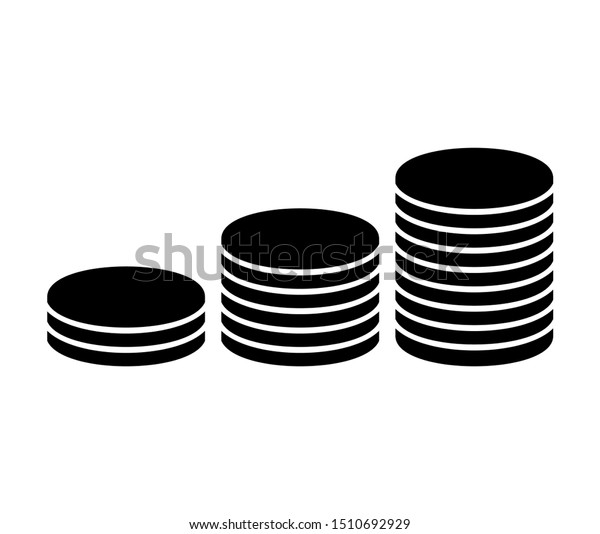 Coins Stack Vector Illustration Money Stacked Stock Vector (Royalty ...
