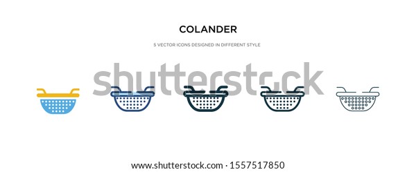 Colander Icon Different Style Vector Illustration Stock Vector (Royalty ...