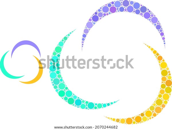 Collaboration Vector Collage Dots Various Sizes Stock Vector (Royalty ...