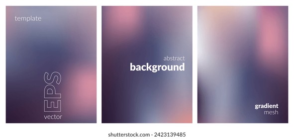 Collection Abstract Blurred Background Gradient Mesh Stock Vector ...