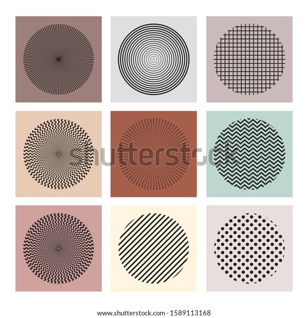 Collection Abstract Elements On Circle Shape Stock Vector (Royalty Free ...