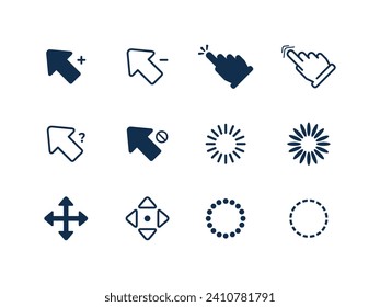 Collection Computer Mouse Cursors Vector Illustration Stock Vector (Royalty Free) 2410781791 ...