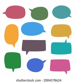 Collection Cute Sticker Short Message Chat Stock Vector (Royalty Free ...