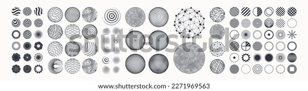 Collection Different Graphic Elements Design Icon Stock Vector (Royalty ...