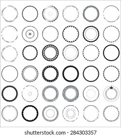 Collection Round Circular Decorative Patterns Stock Vector (Royalty ...