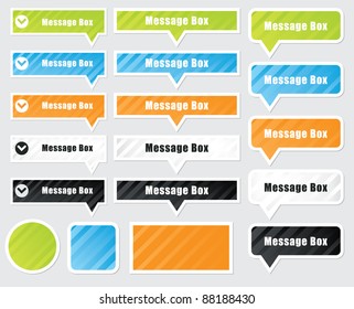 Collection Web Message Boxes Different Styles Stock Vector (Royalty ...