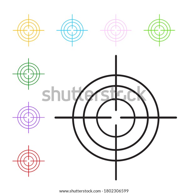 Colored Aim Cross Set Target Vector Stock Vector (Royalty Free ...