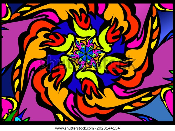 Colored Batik Abstract Vector Background Stock Vector (Royalty Free ...