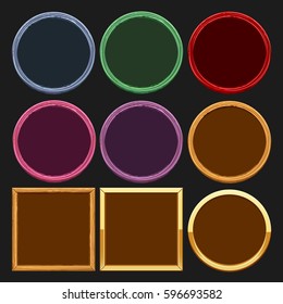 Colored Frames Collections Vector Illustration Stock Vector (Royalty Free) 596693582 | Shutterstock