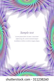 Colored Page Border Design Template Stock Vector (Royalty Free ...