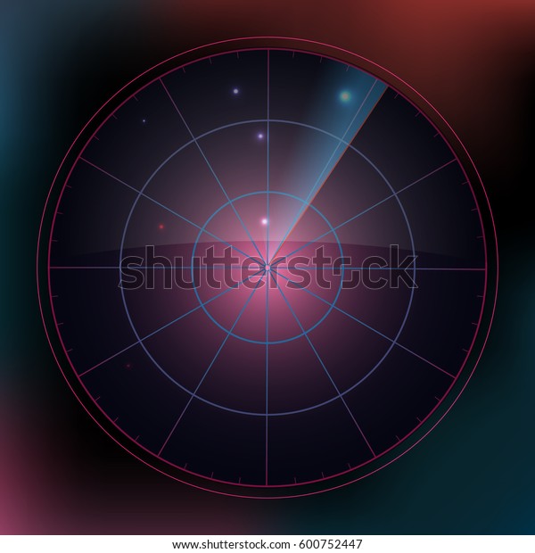 Colored Radar Screen Targets Process Dynamic Stock Vector (Royalty Free ...