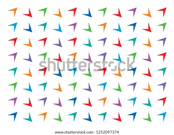 Colorful Arrows Colorful Triangles Pattern Vector Stock Vector (Royalty ...