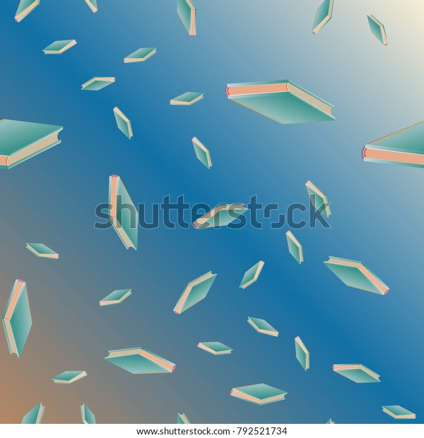 Colorful Background Book Pattern Background Wallpaper Stock Vector ...