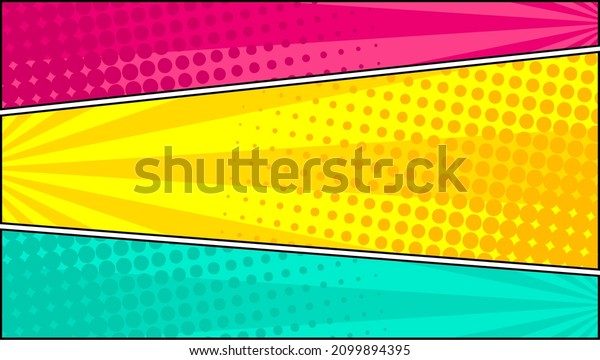 Colorful Comic Background Panel Template Stock Vector (Royalty Free ...