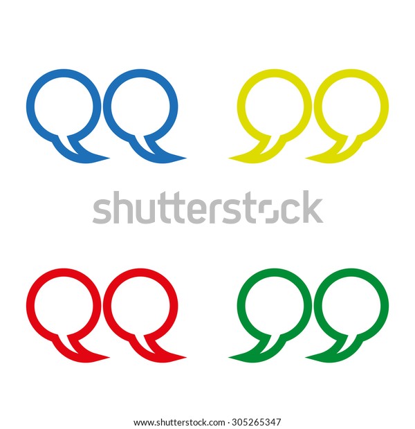 Colorful Quotation Marks Stock Vector (Royalty Free) 305265347 ...