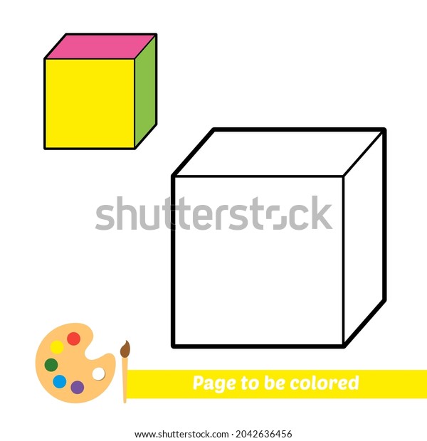 Coloring Book Cube Vector Image Stock Vector (Royalty Free) 2042636456 ...