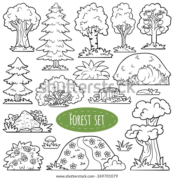 Colorless Vector Set Forest Items: เวกเตอร์สต็อก (ปลอดค่าลิขสิทธิ์ ...