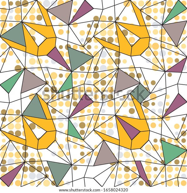 Colourful Seamless Tessellation Pattern Tangled Lines Stock Vector ...