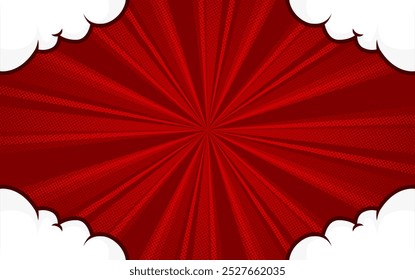 Comic Background Design Cloud Frame Vector Stock Vector (Royalty Free ...