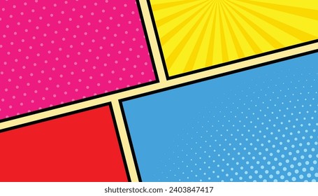 Comic Book Background Template Vector Page Stock Vector (Royalty Free ...