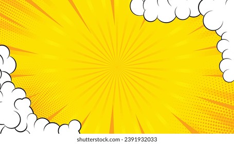 Comic Cartoon Background Cloud Illustration Cloud Stock Vector (Royalty ...