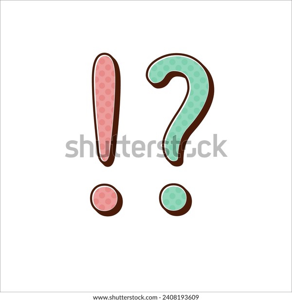 Comic Cartoon Question Mark Exclamation Point Stock Vector (Royalty Free) 2408193609 | Shutterstock