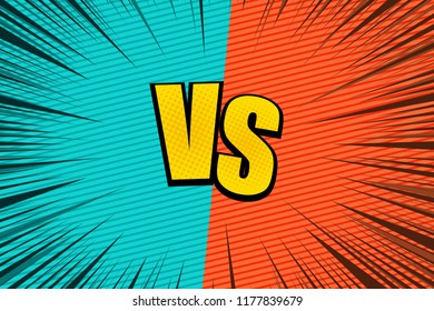 Comic Versus Pop Art Battle Background Stock Vector (Royalty Free ...