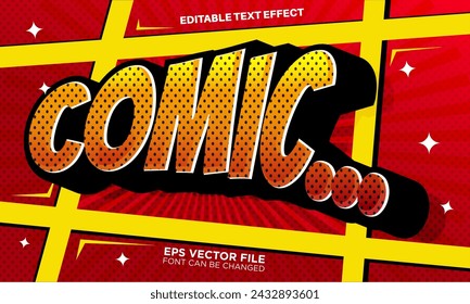 Comic Style 3d Text Effect Stock Vector (Royalty Free) 2432893601 ...