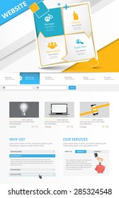 Vector Website Template Design Eps 10 Stock Vector (Royalty Free ...