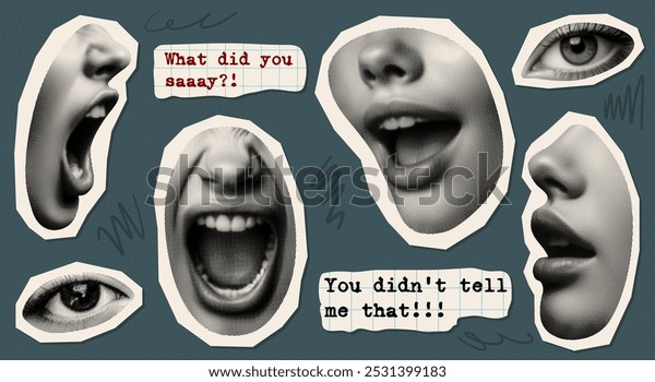 88,019 Magazine Cover Emotions Collage Grunge Royalty-Free Images ...