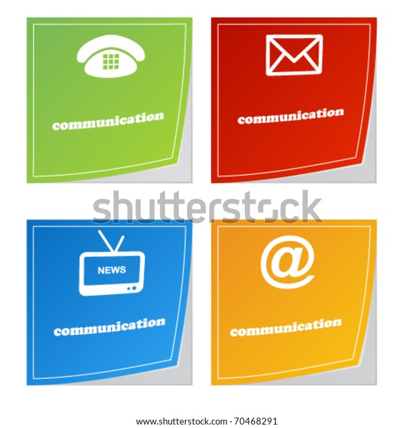 Communication Element Set Design Stock Vector (Royalty Free) 70468291 ...