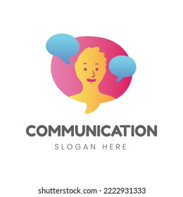 Communication Logo Design Template Vector Stock Vector (Royalty Free ...