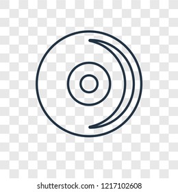 Compact Disc Concept Vector Linear Icon Stock Vector (Royalty Free ...