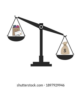 Comparison Between Income Expense Vector Graphics Stock Vector (Royalty ...