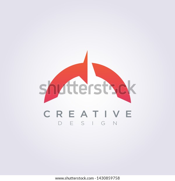 Compass Direction Arrow Abstract Vector Illustration Stock Vector ...
