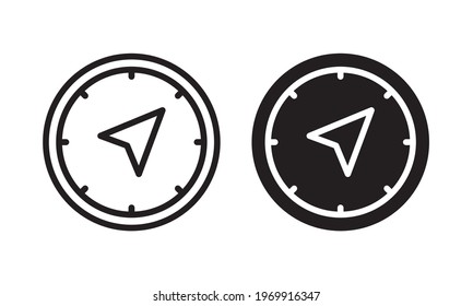 Compass Line Icon Compass Symbol Vector Stock Vector (Royalty Free ...