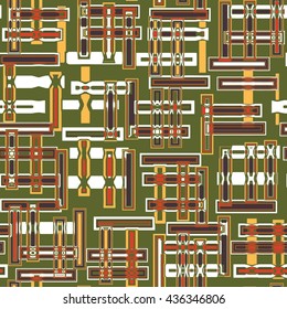 Complex Tiles Structure Vector Seamless Pattern Stock Vector (Royalty Free) 436346806 | Shutterstock